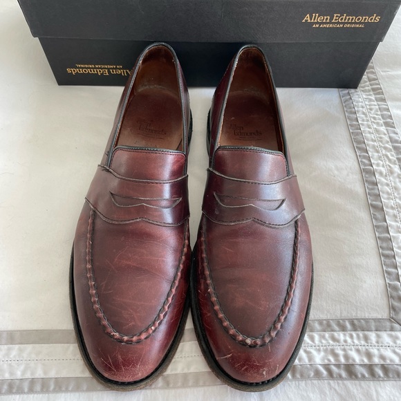 Allen Edmonds | Shoes | Allen Edmonds Burgundy Randolph Size 3b Loafers ...